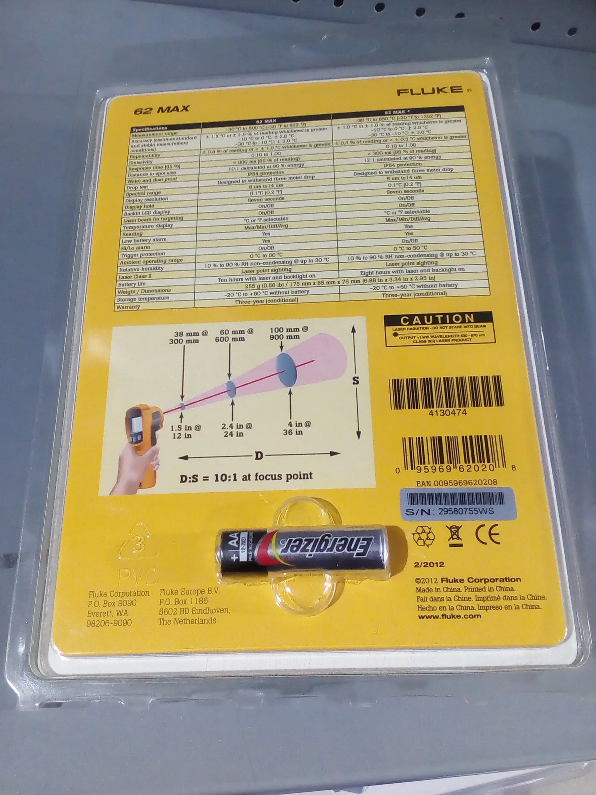 FLUKE 62 MAX INFRARED THERMOMETER