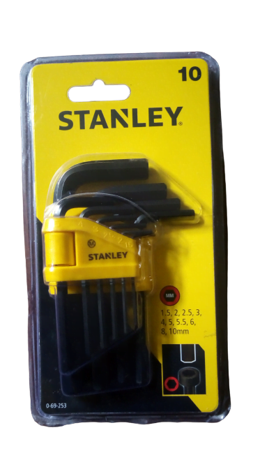 STANLEY 0-69-253 1.5-10MM 10PC METRIC ALLEN KEY SET