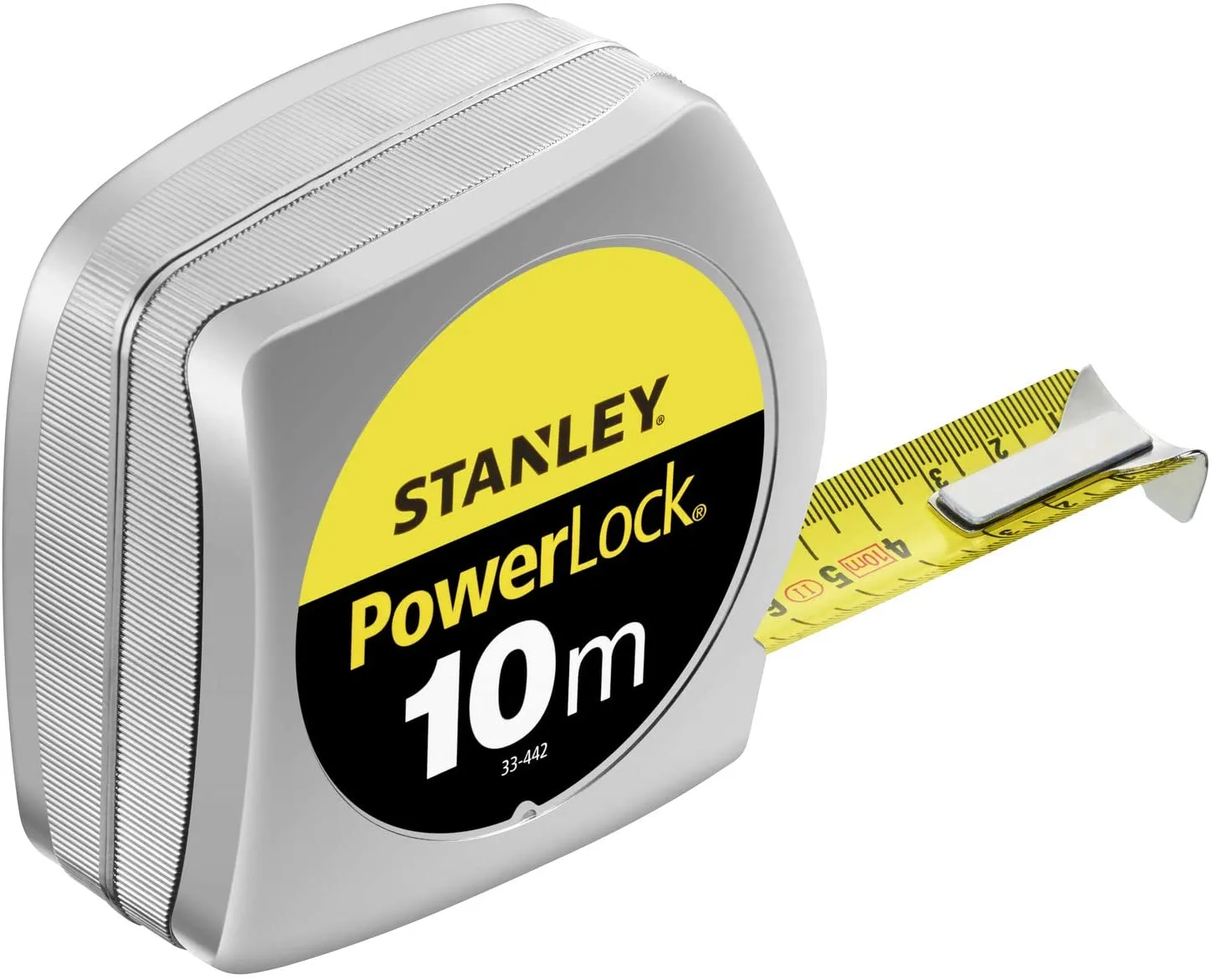 STANLEY 0-33-442 10M/25MM POWERLOCK CLASSIC STAINLESS STEEL MEASURING ...