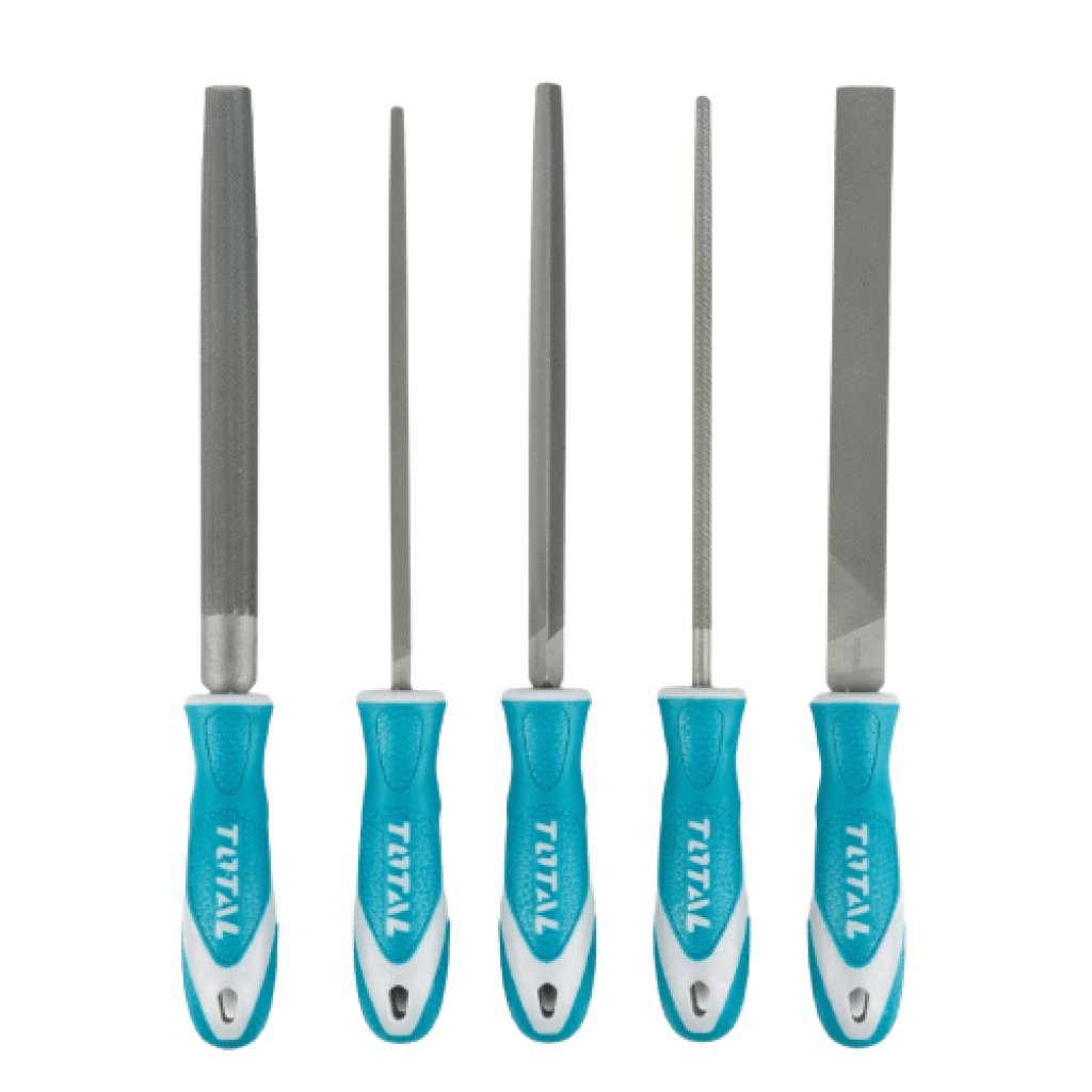 TOTAL THT918516 200MM/8" 5PCS STEEL FILE SET - Toolz.ng