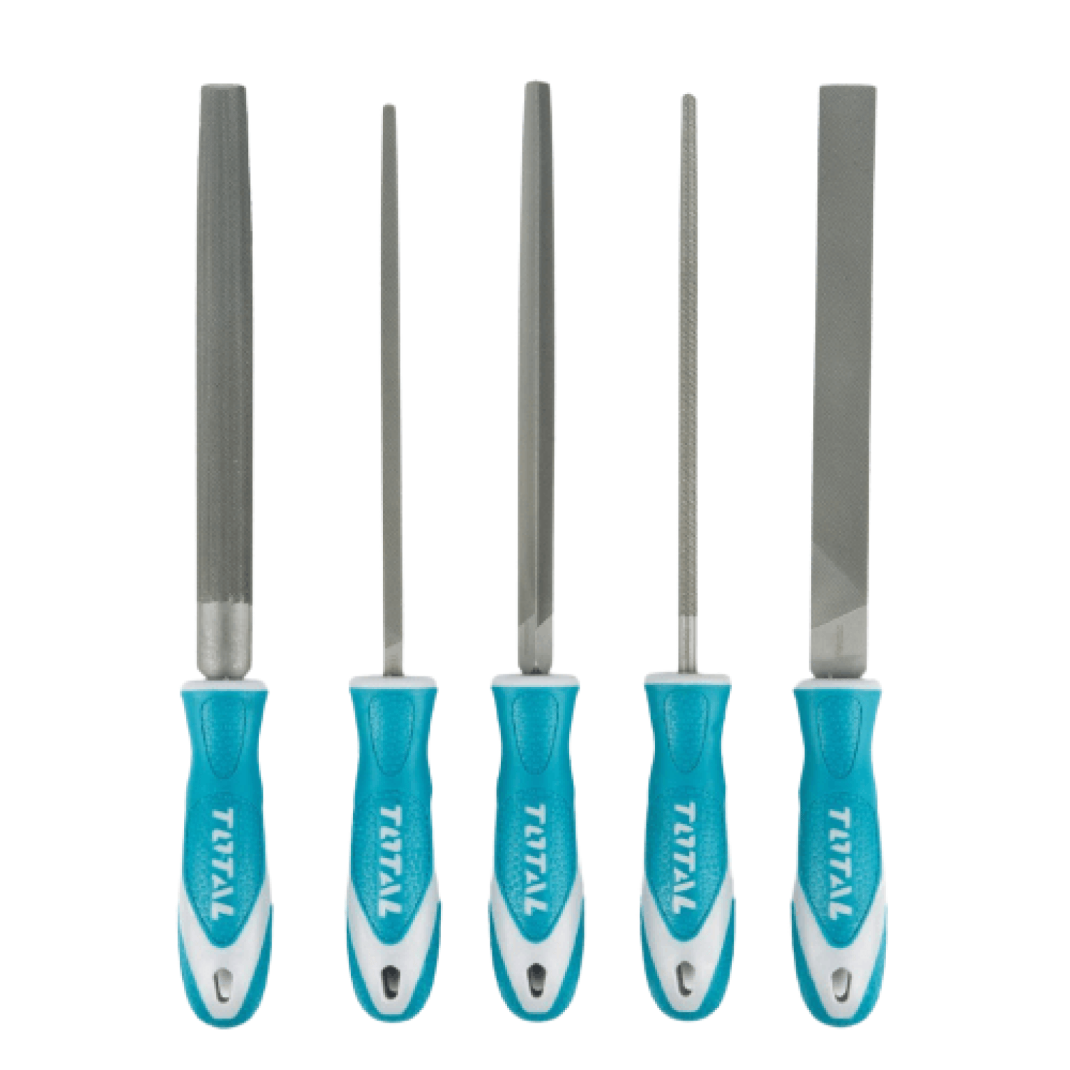TOTAL THT918516 200MM/8" 5PCS STEEL FILE SET - Toolz.ng