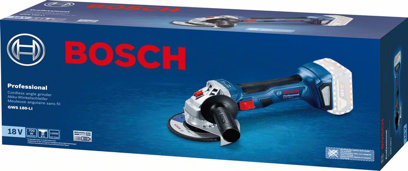 BOSCH GWS 180-LI 125MM CORDLESS ANGLE GRINDER – Toolz.ng