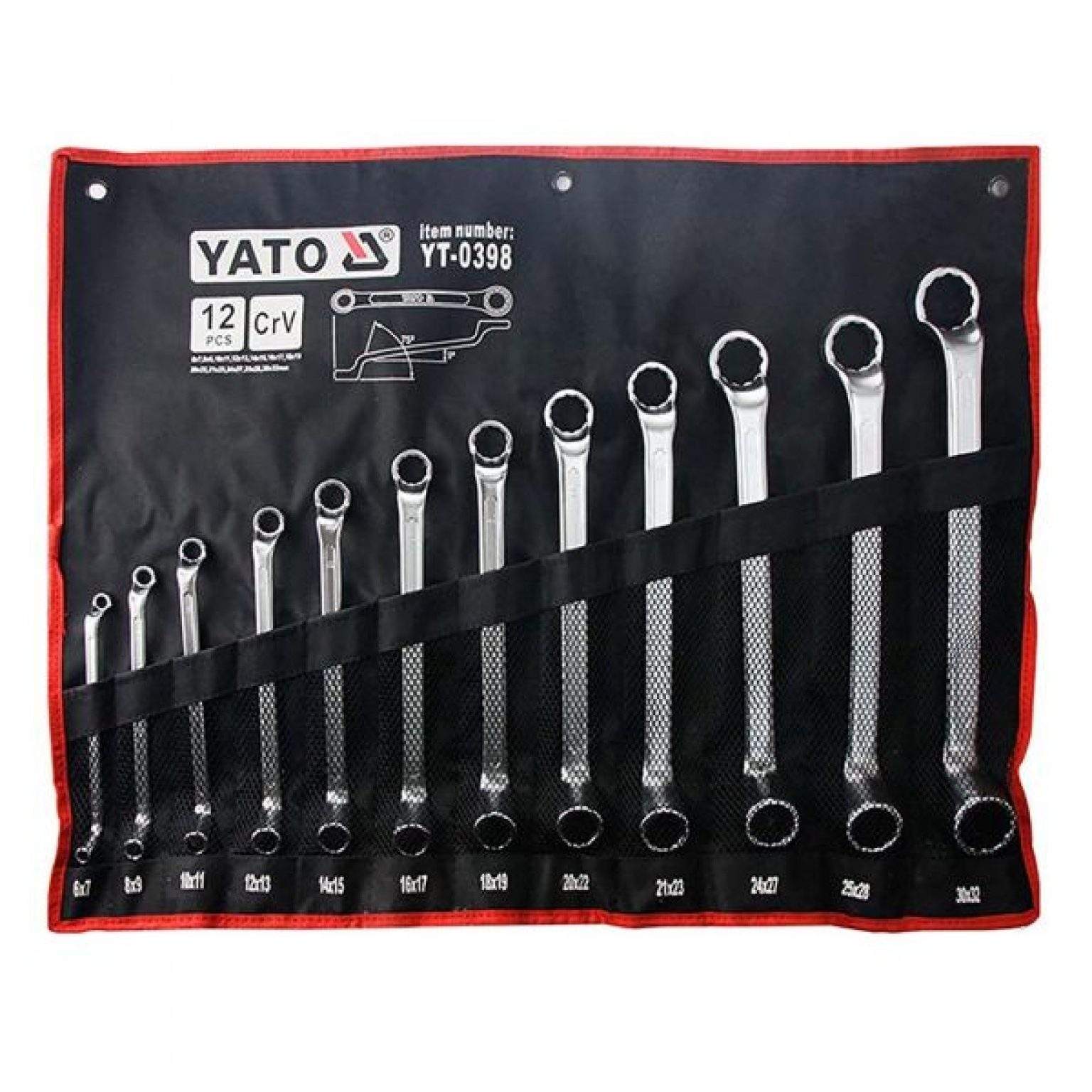 YATO YT-0398 6-32MM 12PCS DOUBLE RING SPANNER SET - Toolz.ng