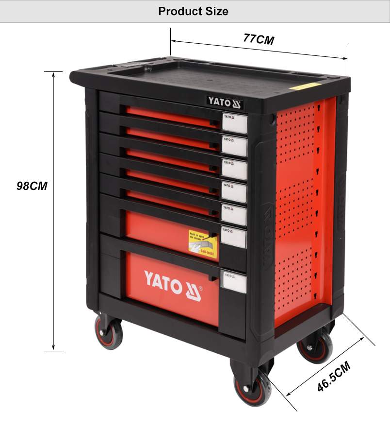 YATO YT-55290 7 DRAWER 211PC ROLLER CABINET WITH TOOLS – Toolz.ng