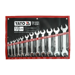 YATO YT-0381 6-32MM 12PCS DOUBLE OPEN END (DOE) - FLAT SPANNER SET ...