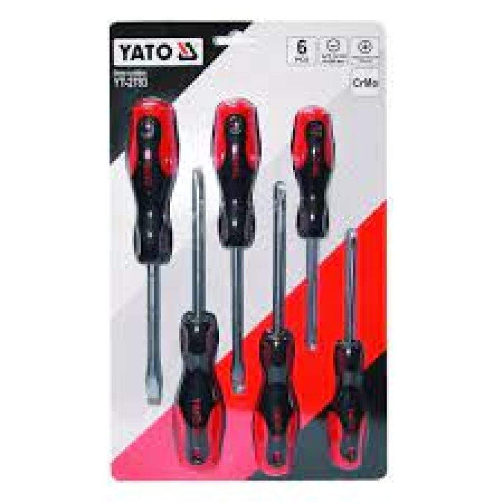 YATO YT-2783 6PCS SCREWDRIVER SET - SLOTTED & PHILLIPS, MAGNETIC TIP ...