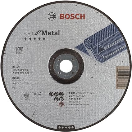 BOSCH 2608603535 230mm Metal Grinding Disc With Depressed Centre A 2430 ...