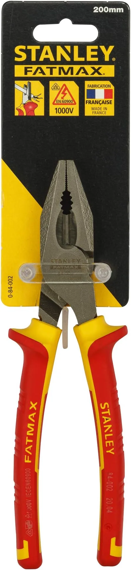 STANLEY 0-84-002 7-7/8MM 1000V INSULATED COMBINATION PLIER - FATMAX ...