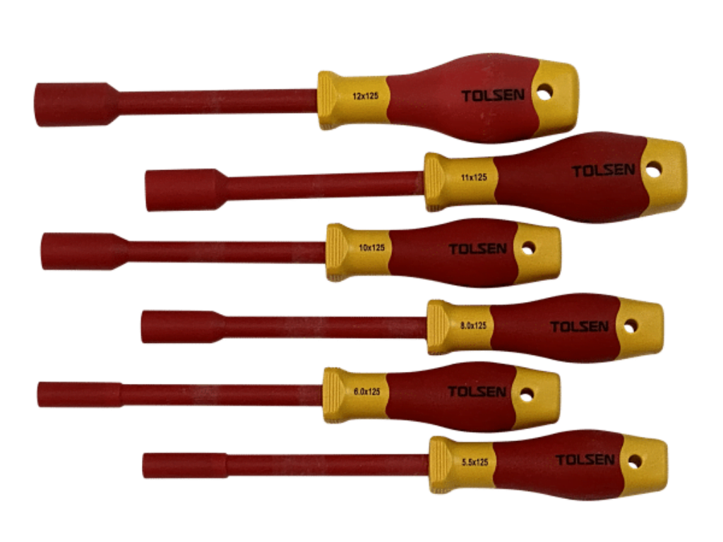 TOLSEN IEC60900 6PCS 1000V INSULATED NUT DRIVER SET - Toolz.ng