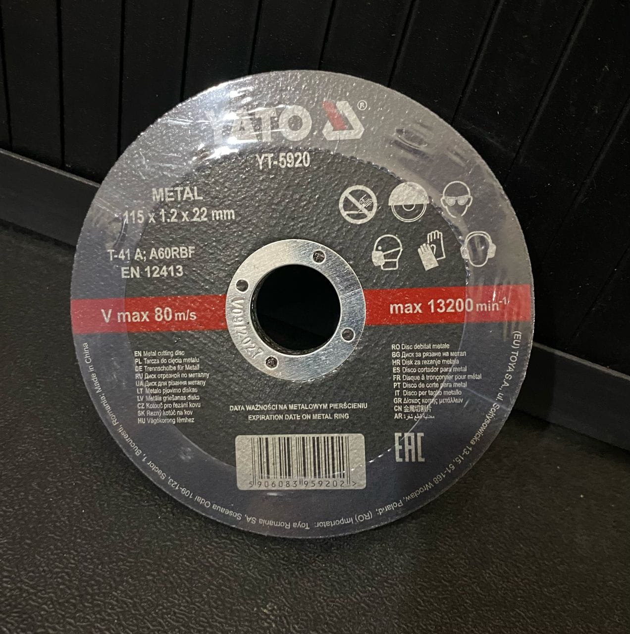 YATO YT-5920 115MM X 1, 2 X 22MM METAL CUTTING DISC - Toolz.ng