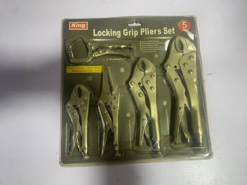 KINGS 5pcs Locking Pliers Set for Tough Jobs
