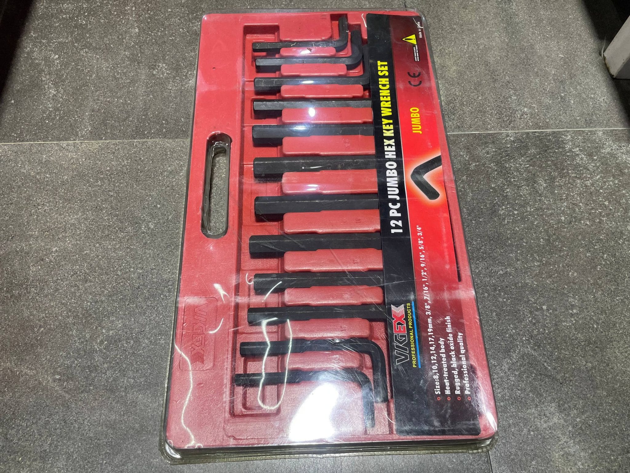 VIGEX 12PCS Hex Allen Key Set Metric & Inch