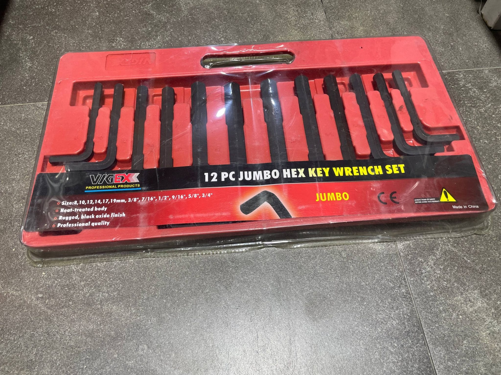 VIGEX 12PCS Hex Allen Key Set Metric & Inch