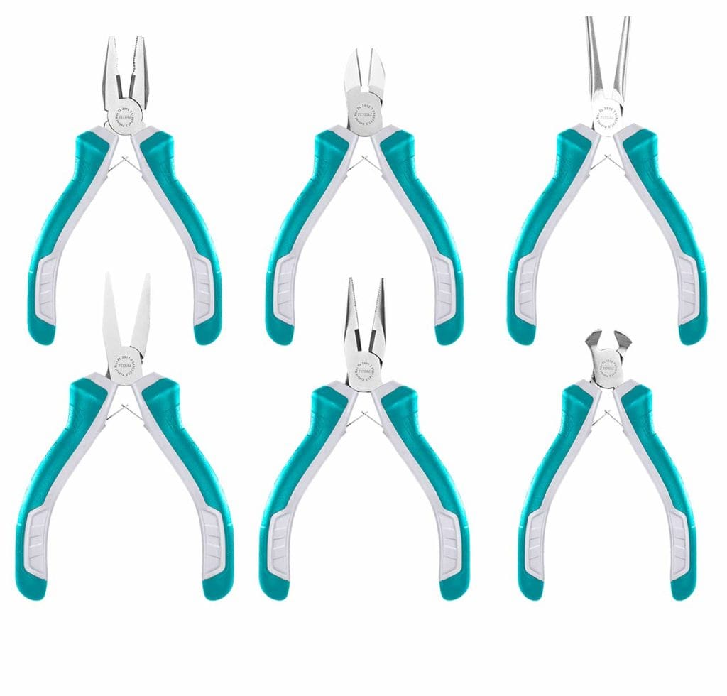 TOTAL 6PCS Mini Pliers Set 4.5"