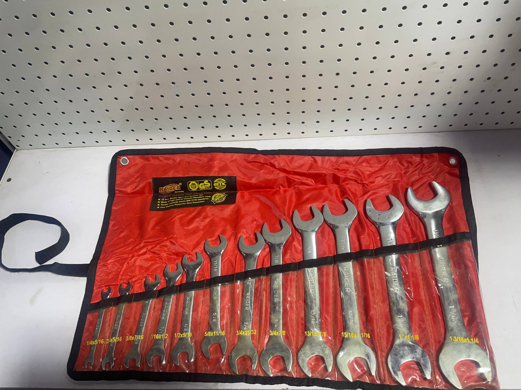 RAIDER Inch Double Open End Spanner Set 12PCS