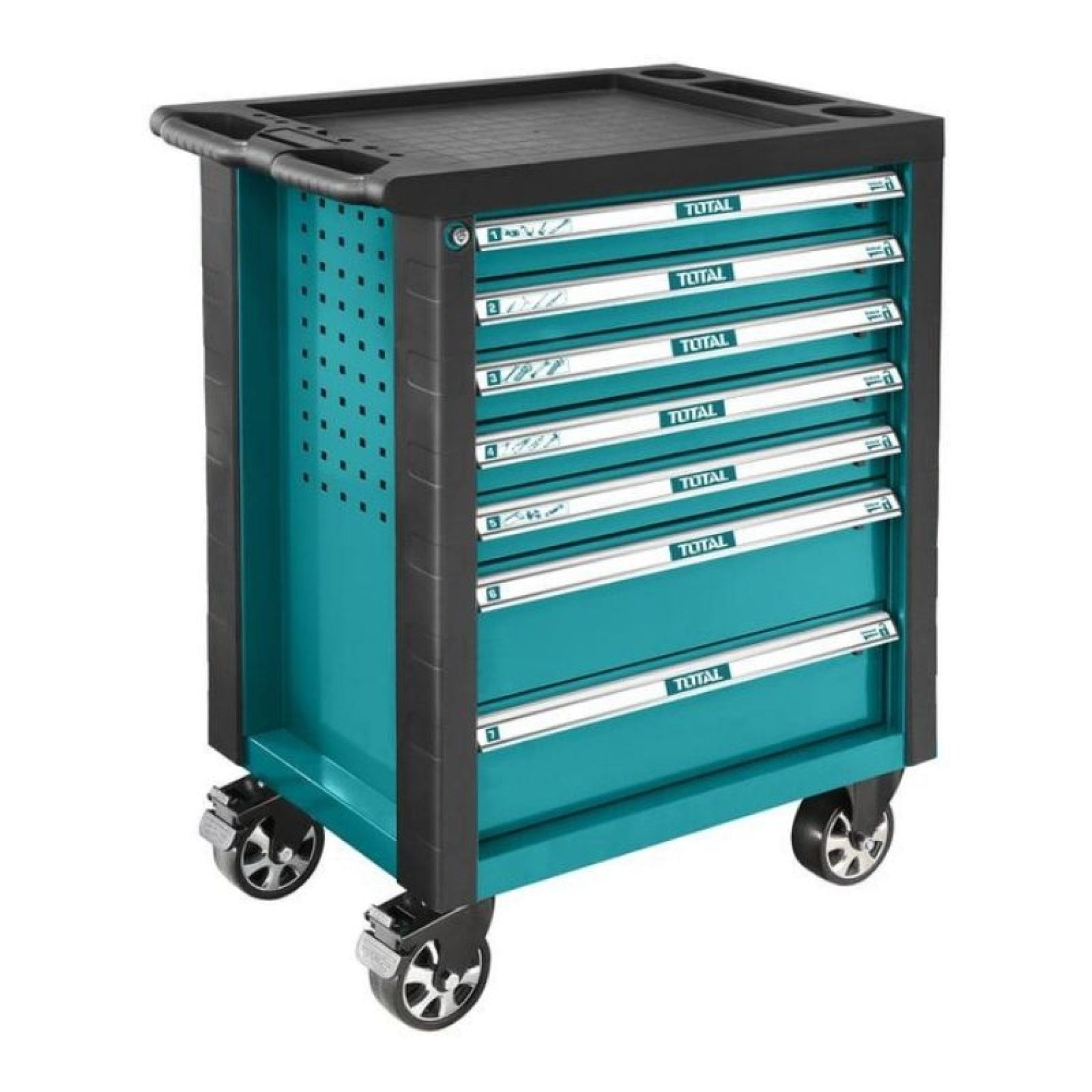 TOTAL 162PCS Tool Kit Roller Cabinet Set